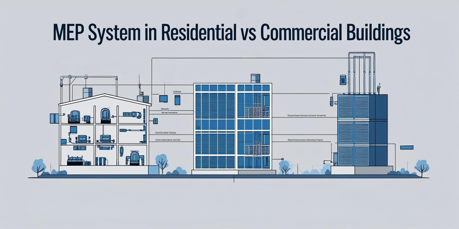 How MEP Systems Differ in Residential vs Commercial Buildings